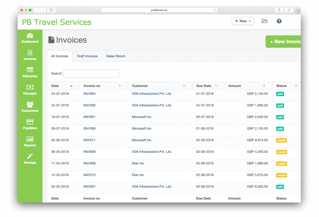 FREE Invoicing Software For Small Businesses - ProfitBooks