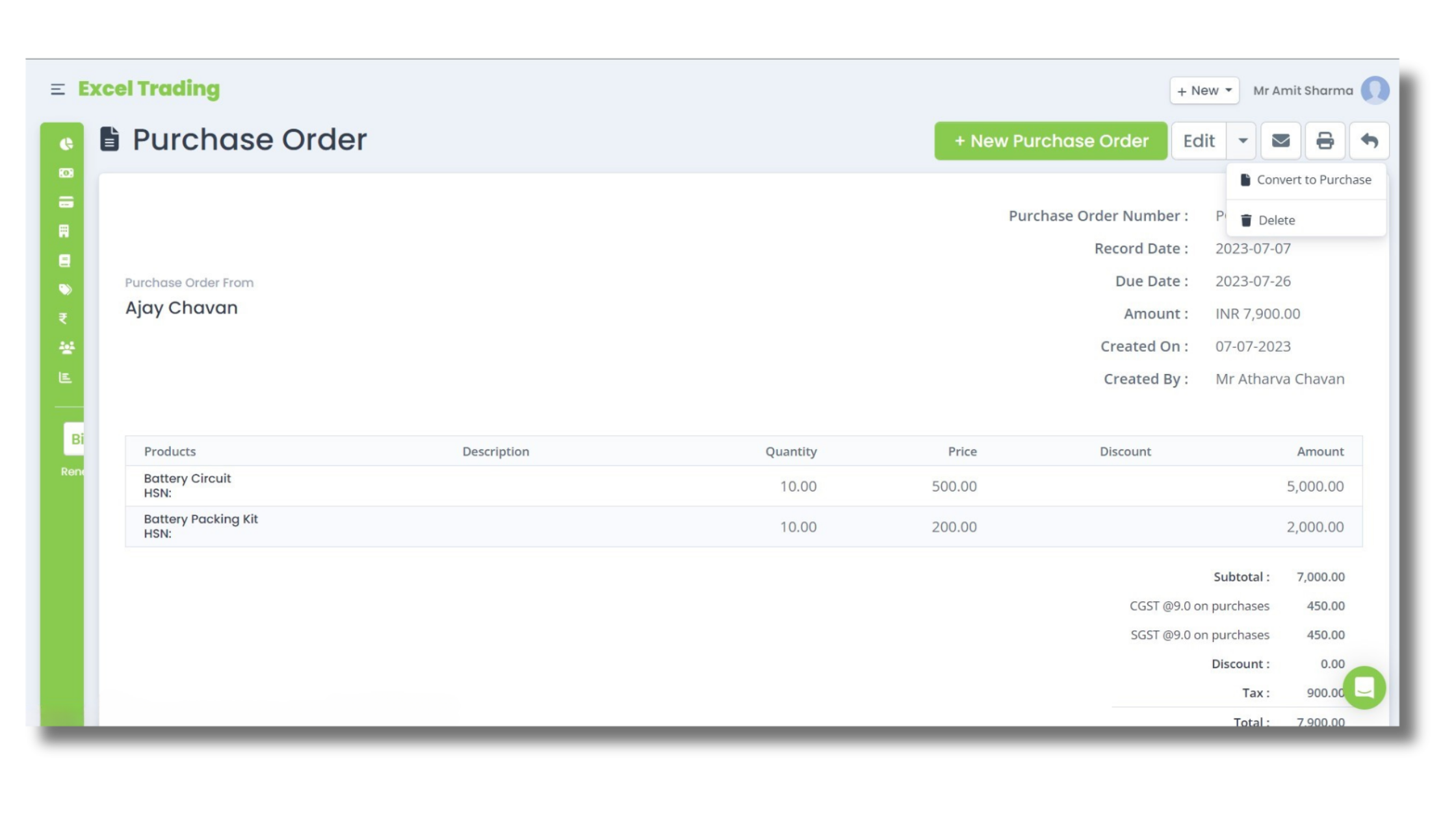 ProfitBooks - Purchase Order Management - ProfitBooks.net
